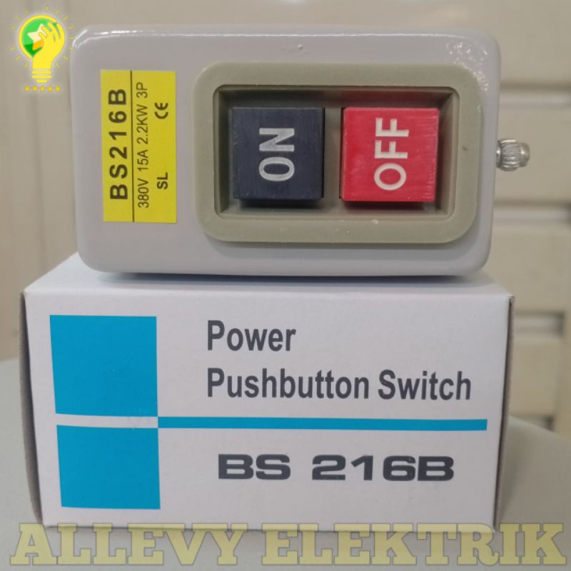 Jual Power Push Button Switch ON OFF BS216B | Shopee Indonesia