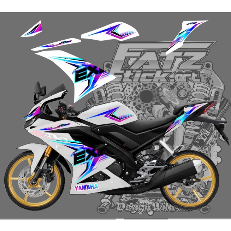 Jual STICKER EX R15 V3 RAINBOW/ STICKER VARIASI / STRIPING R15 2019 ...