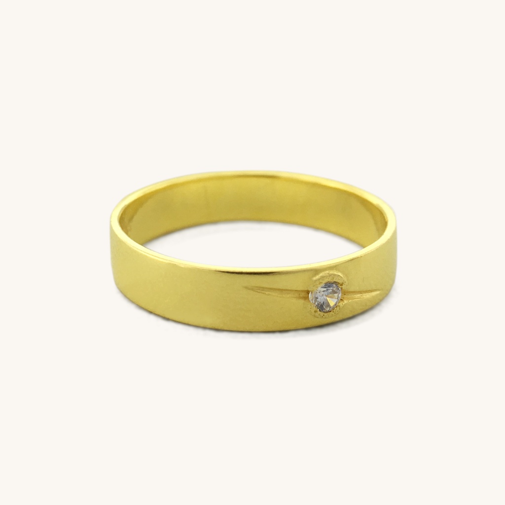 Jual Cincin Emas 21K - The Slash Ring - Kadar 875 | Shopee Indonesia