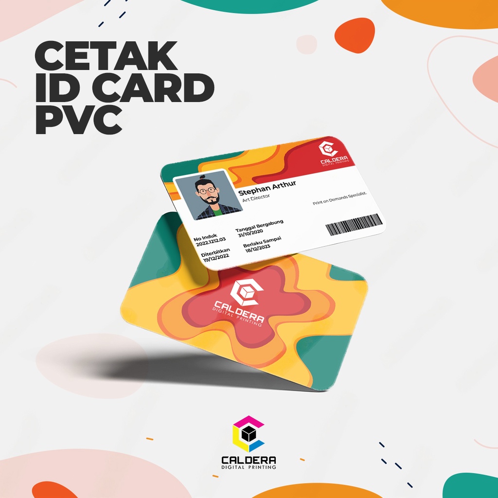 Jual Cetak ID Card / Kartu Identitas PVC 0.9mm Custom bisa Cetak 2 Muka ...