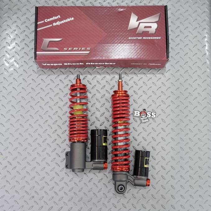 Jual Shock Tabung Vrossi Red Front & Rear Vespa S LX LXV | Shopee Indonesia