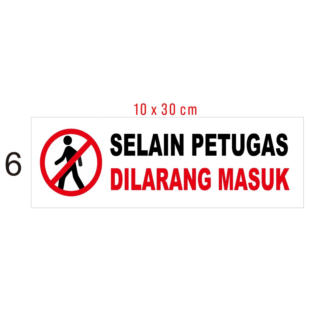Jual Sign Acrylic Custom Staff Only | Stiker Staff Only | 9 Pilihan ...