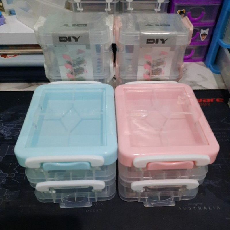 Jual READY STOCK Storage box 2 layer Mr.DIY | Storage box photocard 2 ...