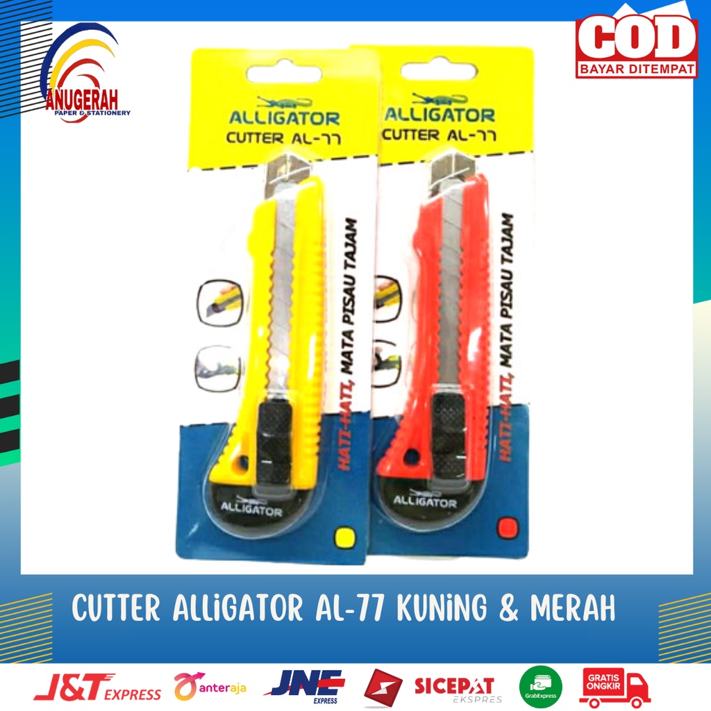 Jual Cutter Alligator AL-77 Kuning dan Merah(PCS) | Shopee Indonesia