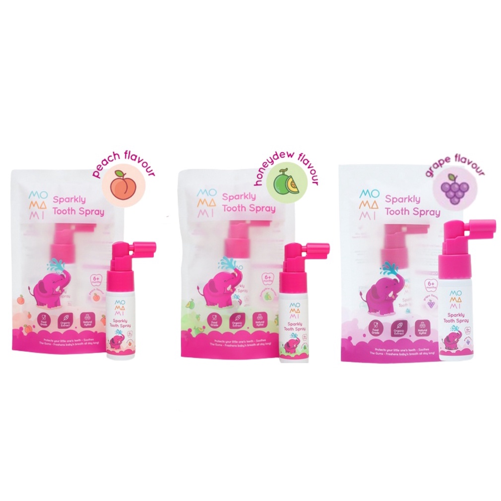 Jual MOMAMI SPARKLY TOOTH SPRAY SEMPROT PERAWATAN GIGI ANAK 20ML ...
