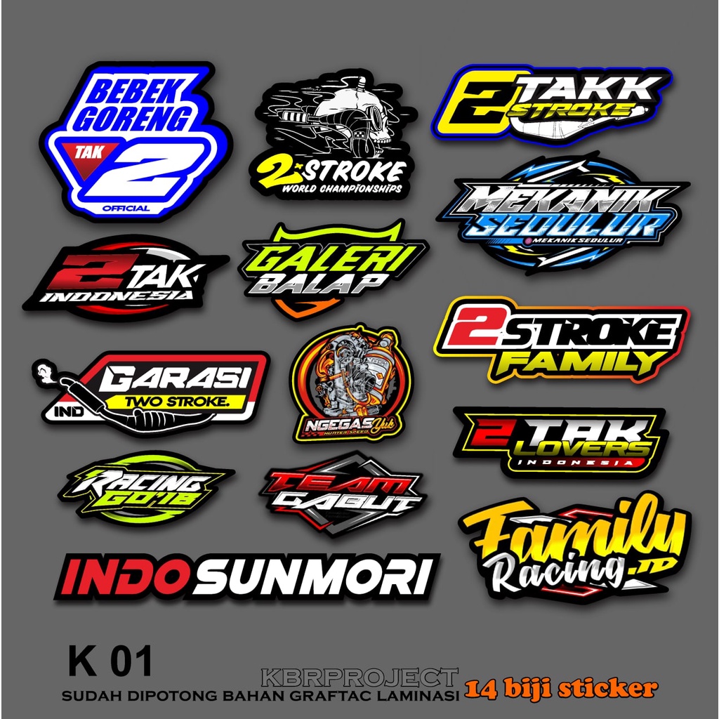 Jual Sticker 2 tak terbaru / sticker two stroke viral sudah potongan ...