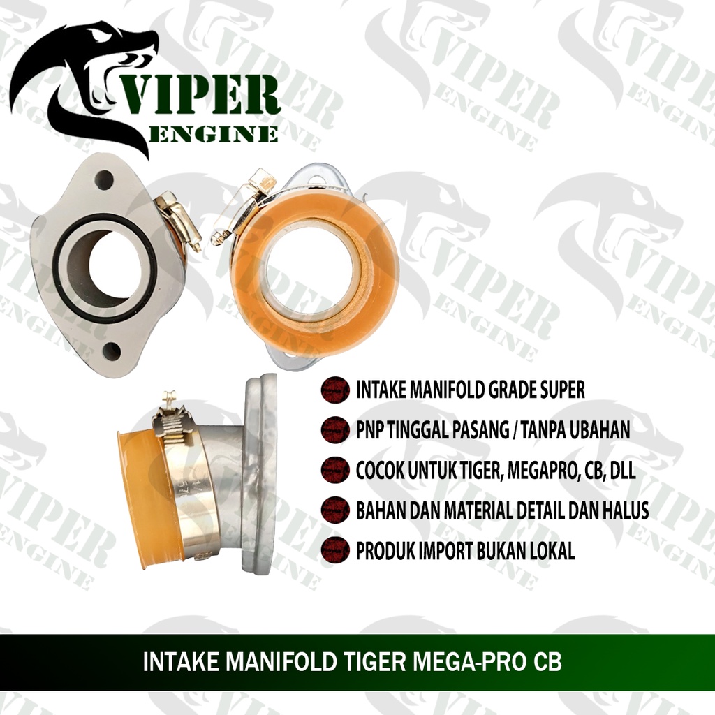 Jual [ BISA COD ] INTAKE MANIFOLD UNTUK HONDA CB TIGER MEGAPRO MEGA PRO LEHER ANGSA TIGER ...