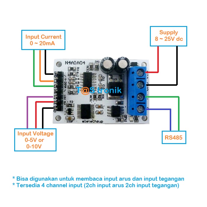 Jual Voltage Signal Acquisition RS485 Current Transmitter modbus rtu ...