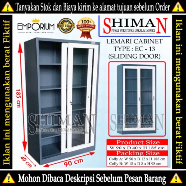 Jual Jual tools Lemari Cabinet Arsip Emporium EC 13 Pintu kaca Geser ...