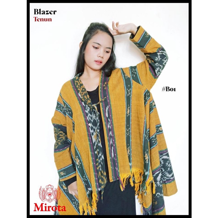 Jual Blazer Tenun Bigas | Cardigan Tenun | Shopee Indonesia