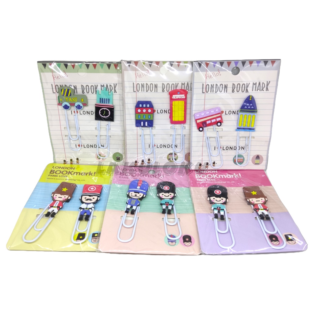 Jual Paper Clip Bookmark / Pembatas Buku Penanda Halaman London Fancy ...