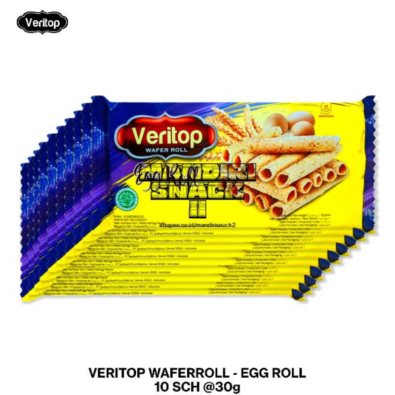 Jual VERITOP WAFER ROLL - EGG ROLL (10 PACKS) | Shopee Indonesia