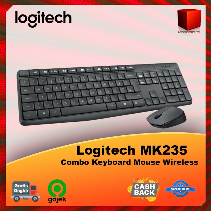 Jual Logitech MK235 Combo Keyboard Mouse Wireless | Shopee Indonesia