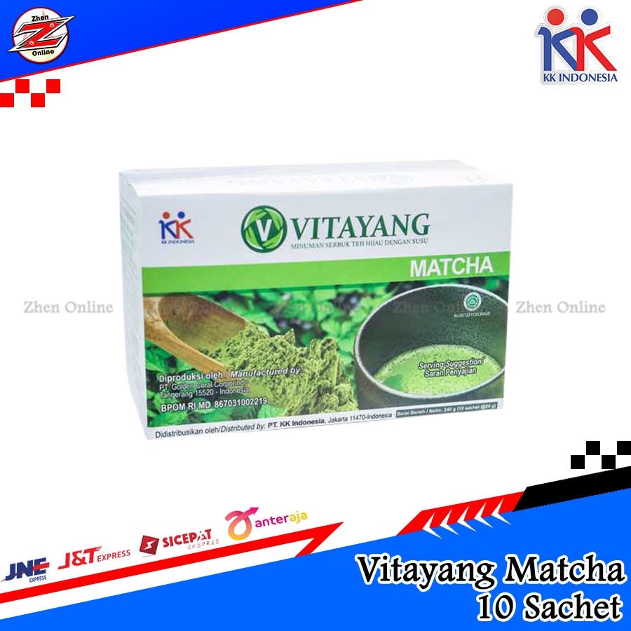 Jual Vitayang Matcha Klorofil isi 10 sachet Minuman Green Tea KK Nabati ...