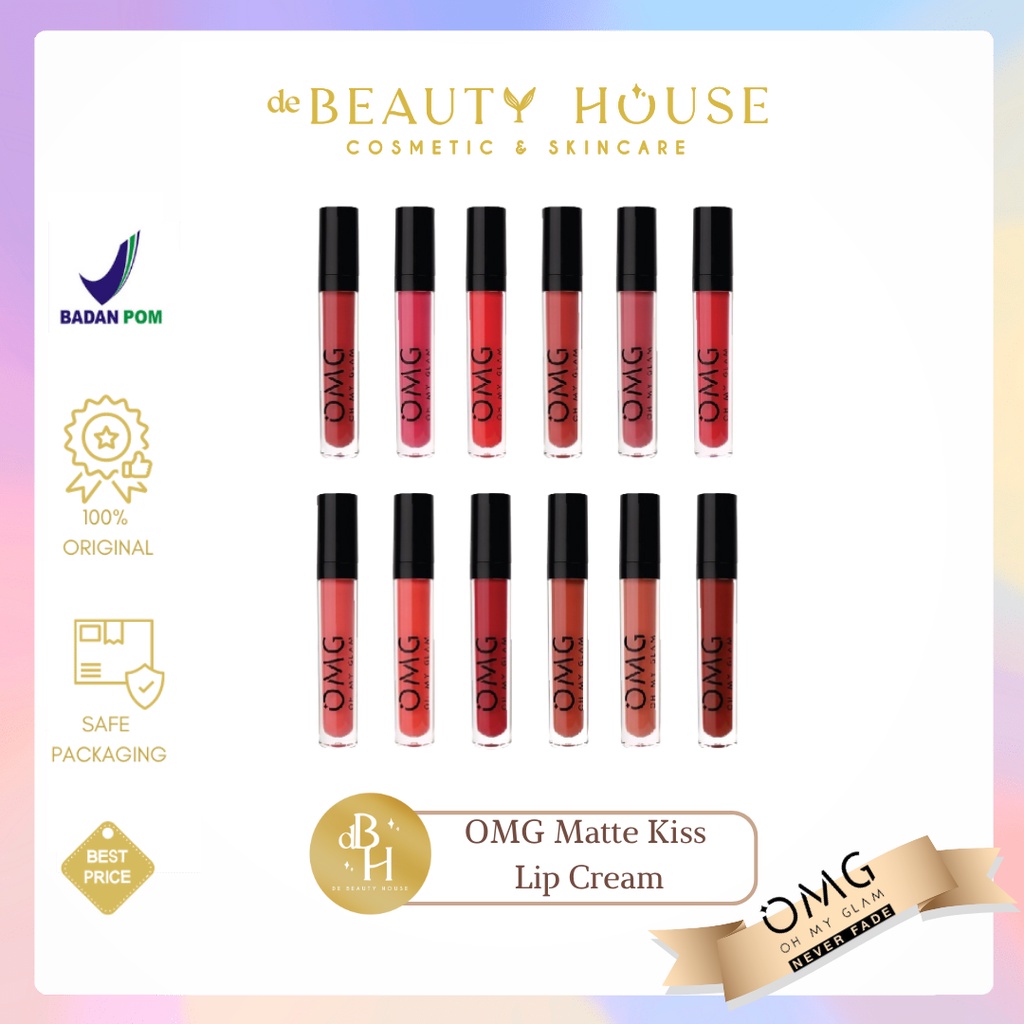 Jual OMG Oh My Glam Matte Kiss Lip Cream | Shopee Indonesia