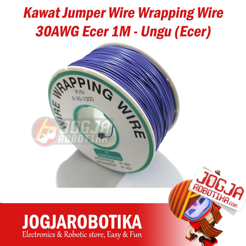 Jual Kawat Jumper Wire Wrapping Wire Kabel PCB Breadboard 30AWG 1 Meter ...