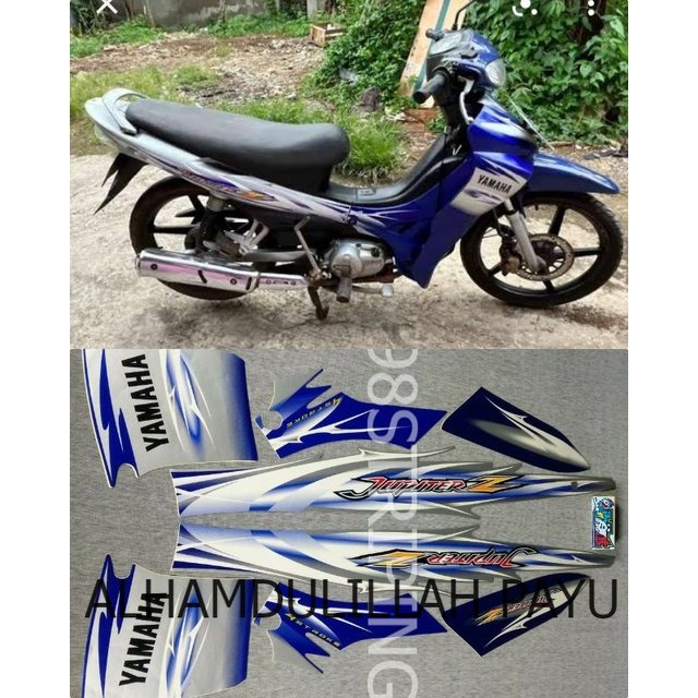 Jual STIKER STRIPING LIS STANDAR ORI YAMAHA JUPITER Z BIRU SILVER TAHUN ...
