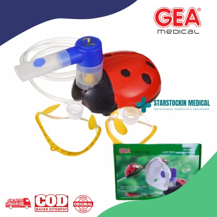 Jual Nebulizer Anak Lady Bug Compressor GEA Alat Terapi Uap Asma ...