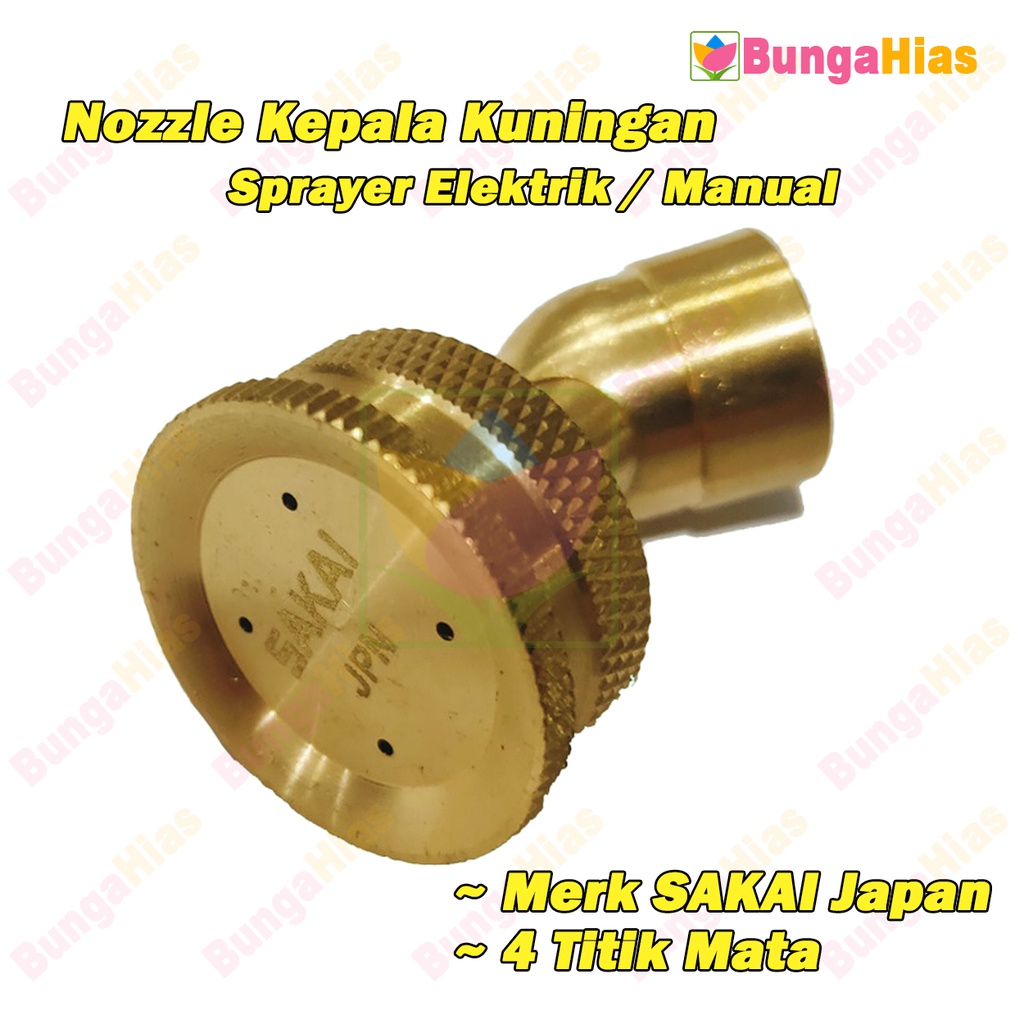 Jual SPUYER Nozzle Kuningan 4 Lubang Kepala Sprayer Elektrik Manual ...
