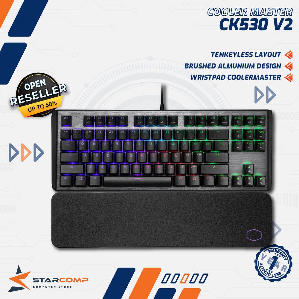 Jual Cooler Master CK530 V2 RGB Mechanical Gaming Keyboard CK 530 V2 ...