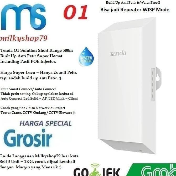 Jual Tenda O1 500M Outdoor Point To Point Cpe - Tenda 01 Wireless ...