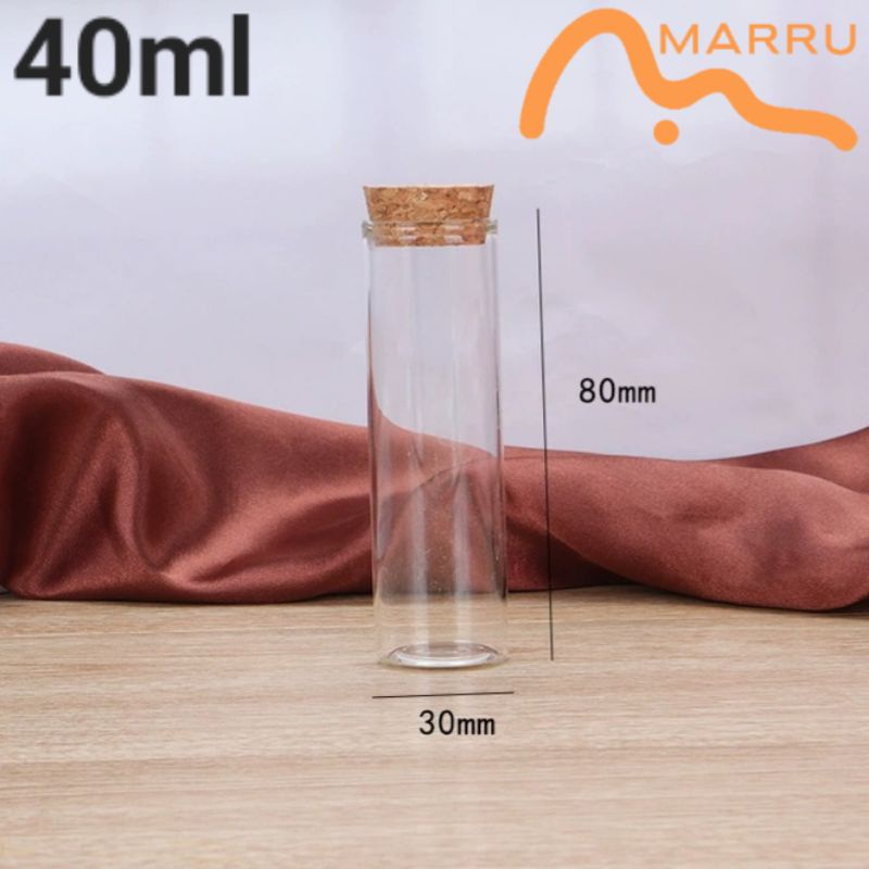 Jual MARRU Tabung Toples Kaca Tutup Kayu Gabus Tempat Kopi Teh Bumbu ...