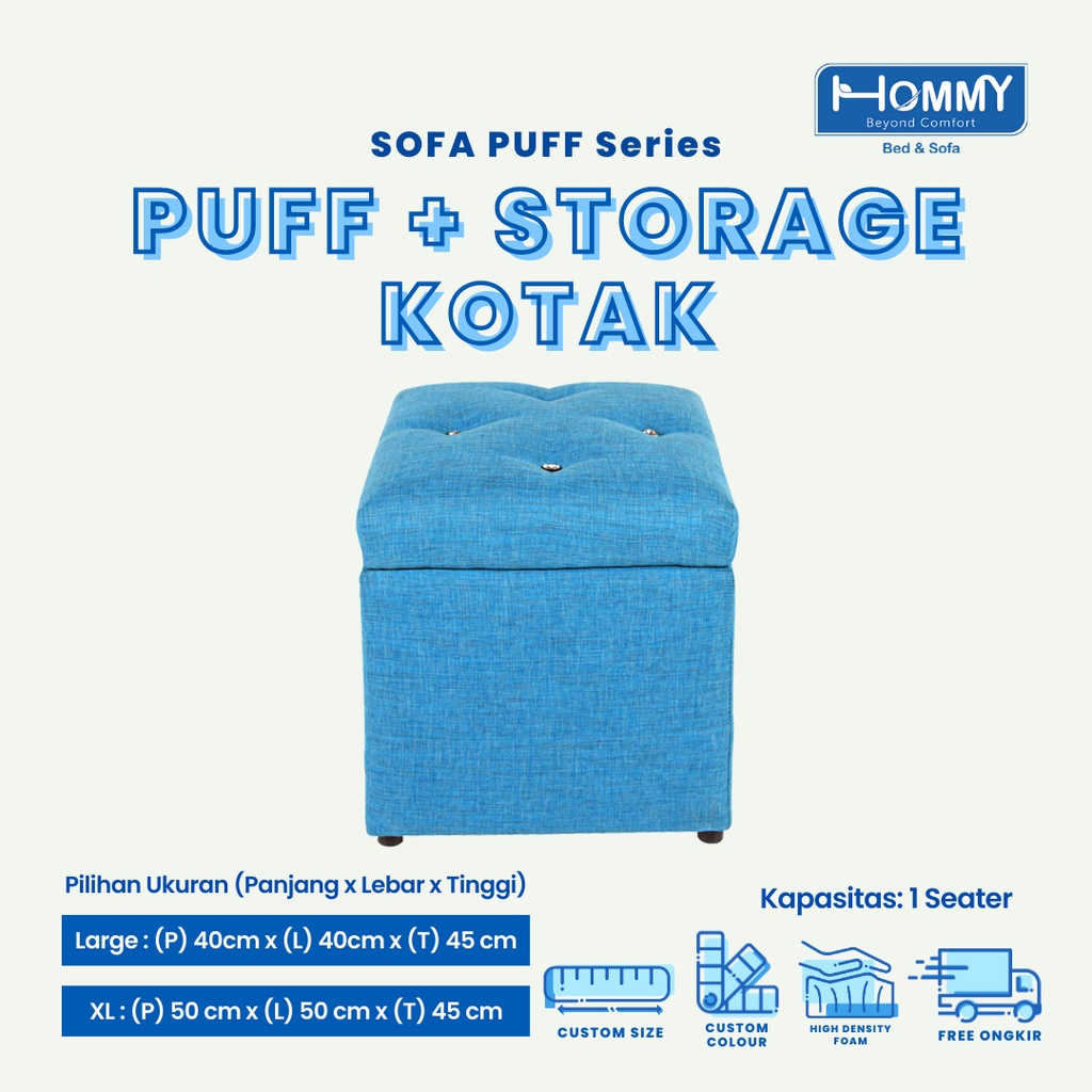 Jual Sofa Puff Storage / Stool Storage Minimalis / Puff Storage Kotak ...