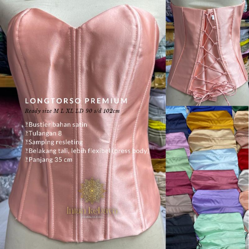 Jual Longtorso Kebaya Korset Kemben Pengantin Bustier Kamisol Satin ...