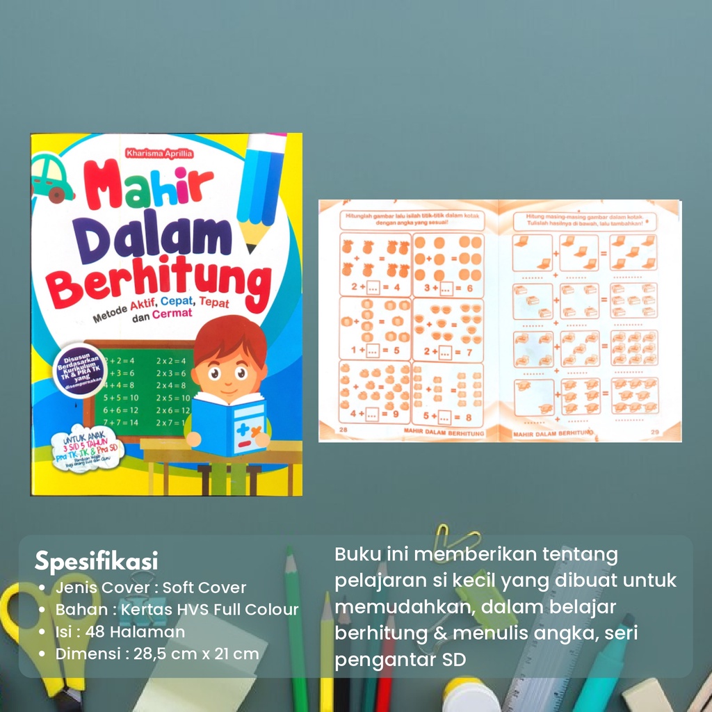 Jual Buku Belajar Anak Murah Mahir Dalam Berhitung untuk TK PAUD Pra SD ... Jual Buku Belajar Anak Murah Mahir Dalam Berhitung untuk TK PAUD Pra SD ...