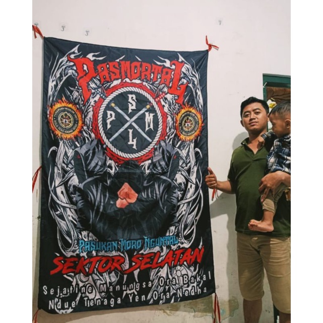 Jual bendera PASMORTAL Spanduk full printing ukuran 120x80 | Shopee ...