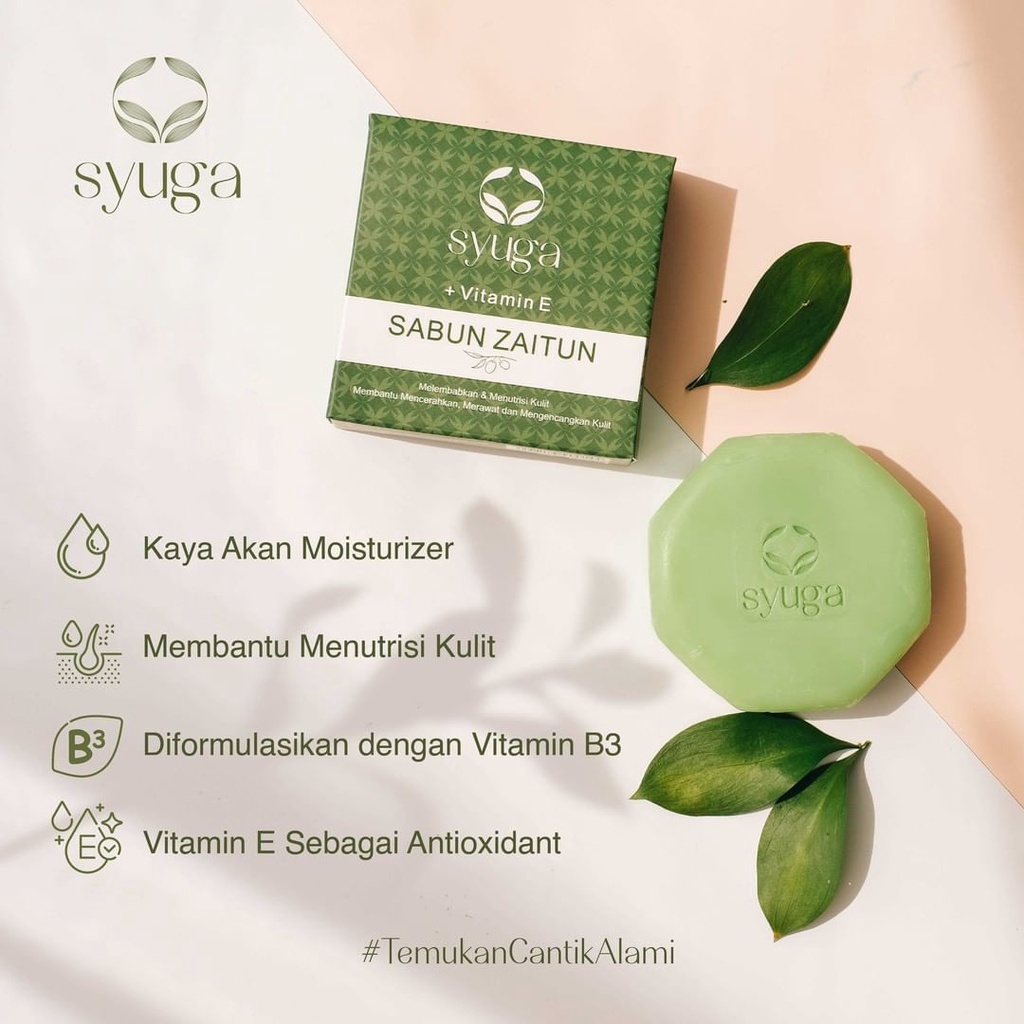Jual ⭐BAGUS⭐ SYUGA Zaitun Soap 100gr | Sabun Zaitun with Vitamin E ...