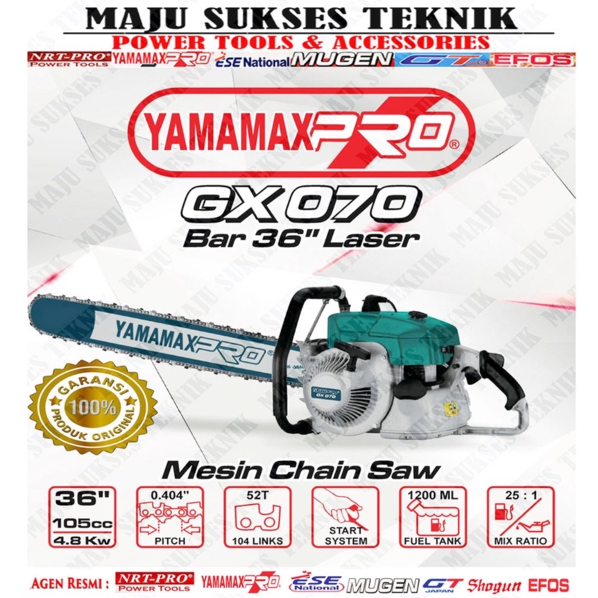 Jual YAMAMAX PRO GX 070 Chainsaw 36 inch Mesin Gergaji Potong Kayu Pohon Senso Gergaji Kayu ...