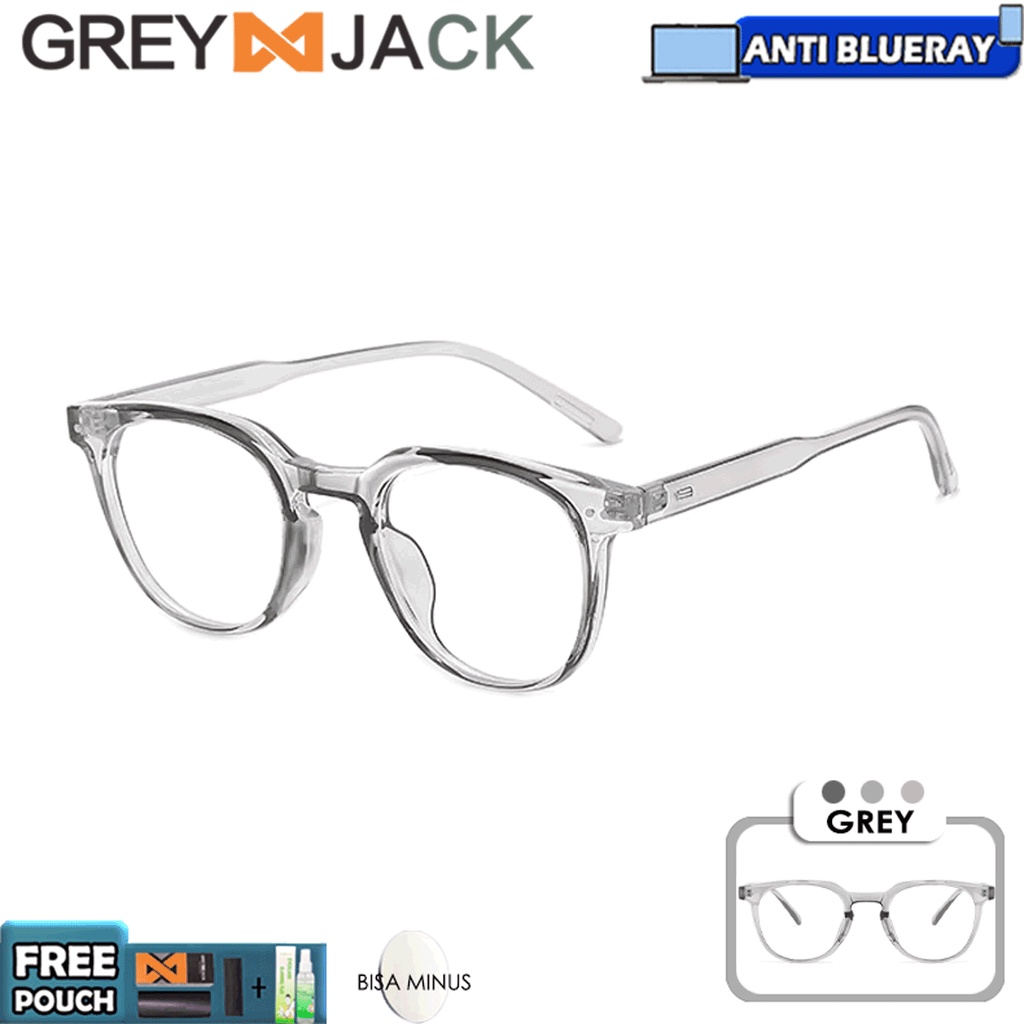Jual Grey Jack Kacamata Antiradiasi Blueray Transparant Bisa Minus ...