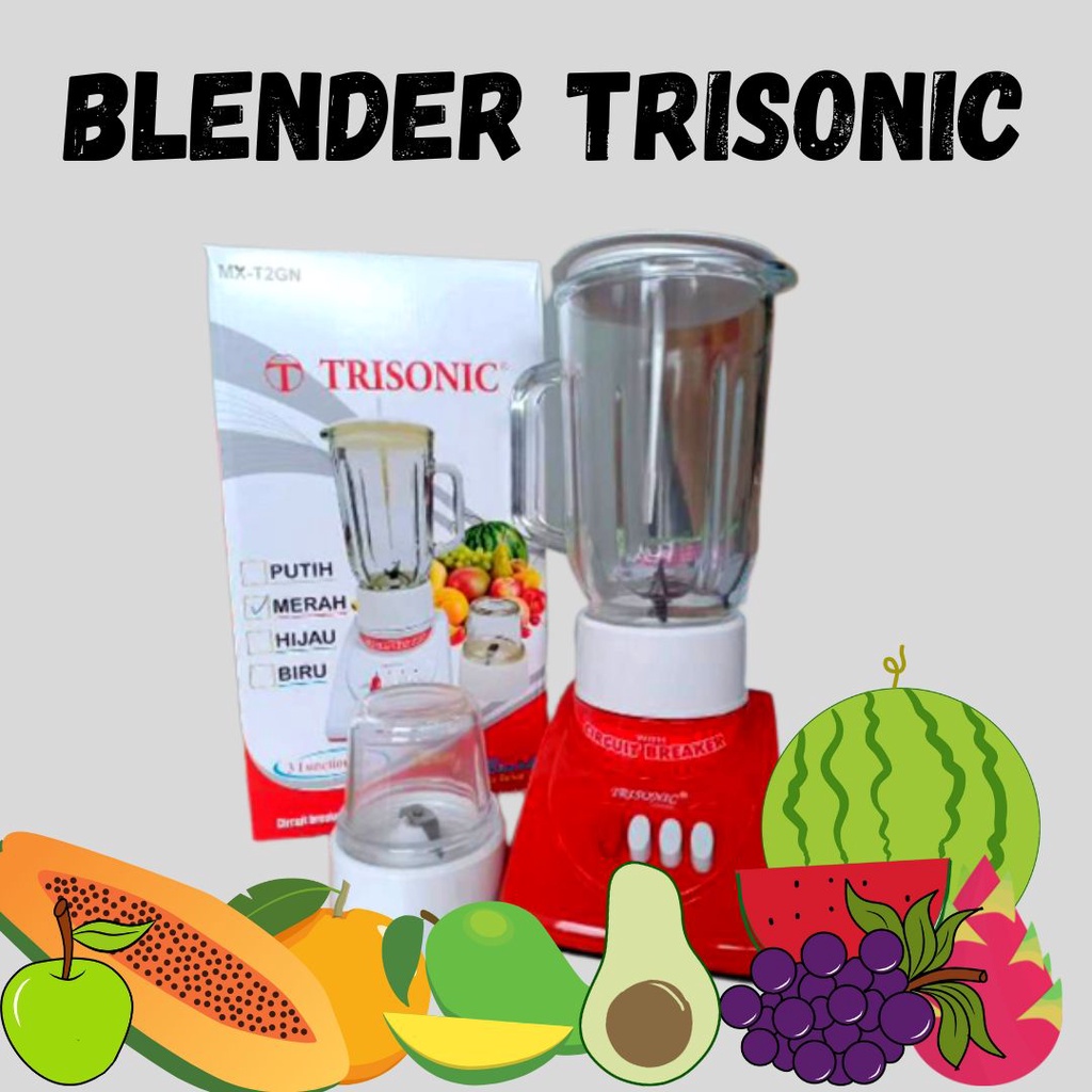Jual Blender Kaca Trisonic 3 IN 1 Kapasitas 1 Liter sari 88 | Shopee ...