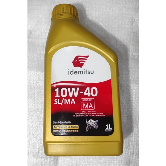 Jual OLI MESIN IDEMITSU 4T 10W-40 SL/MA SEMI SYNTHETIC 1 LITER | Shopee ...