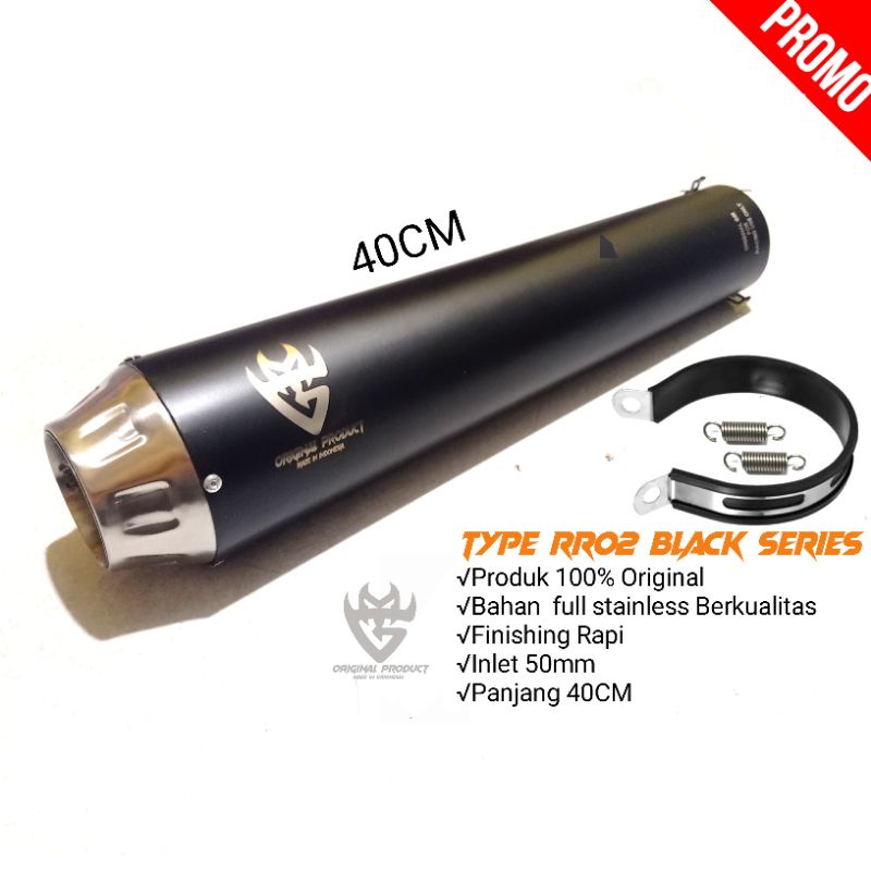 Jual Knalpot racing slincer original gm type RR02 Long Panjang 40cm ...