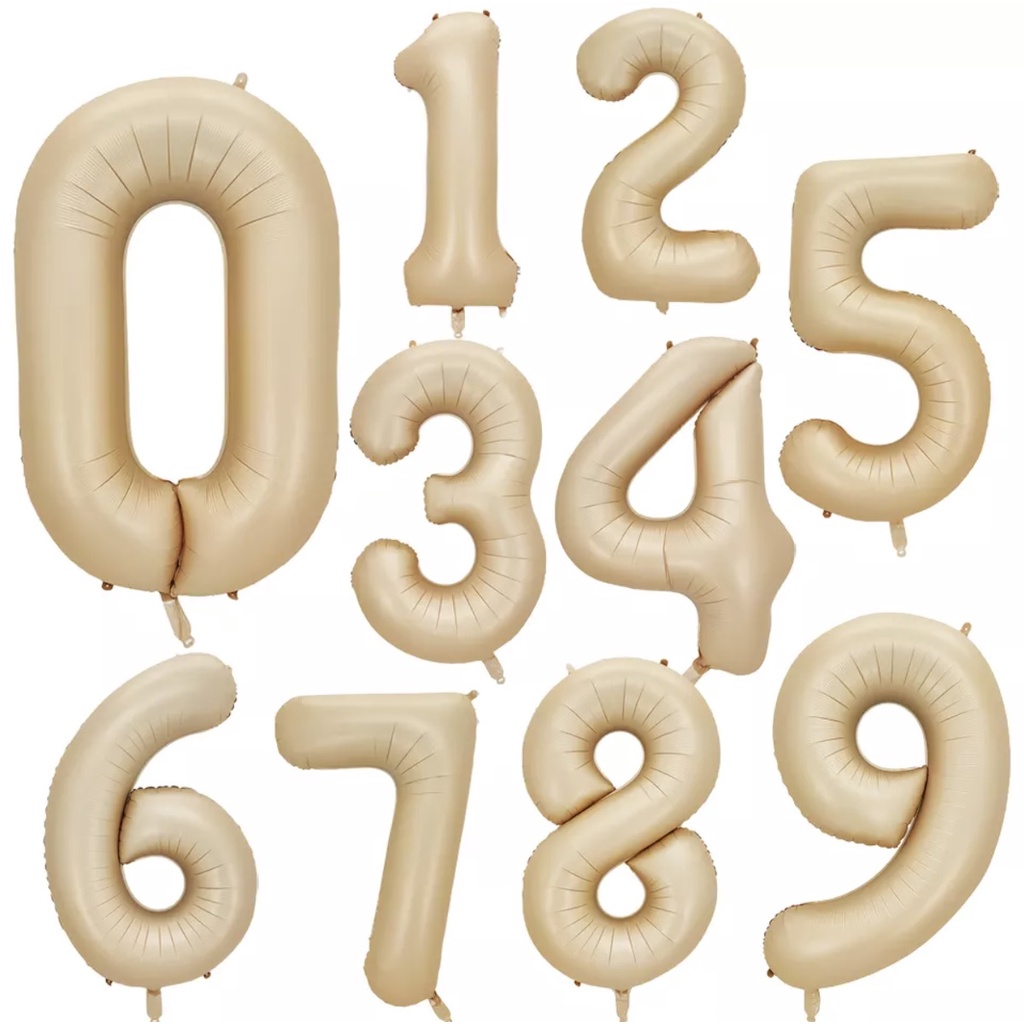 Jual Balon Angka Jumbo Apricot 80 CM | Shopee Indonesia