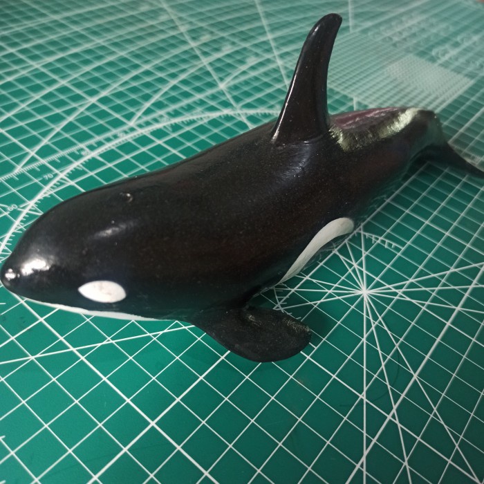Jual Miniatur Ikan Paus Orca Whale Paus Pembunuh 23 cm Killer Whale ...