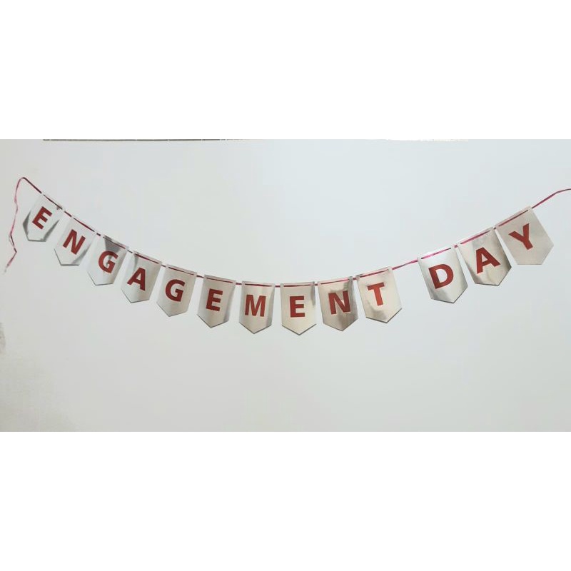 Jual Banner pertunangan,engagement day,bahan karton chrome tebal.huruf ...