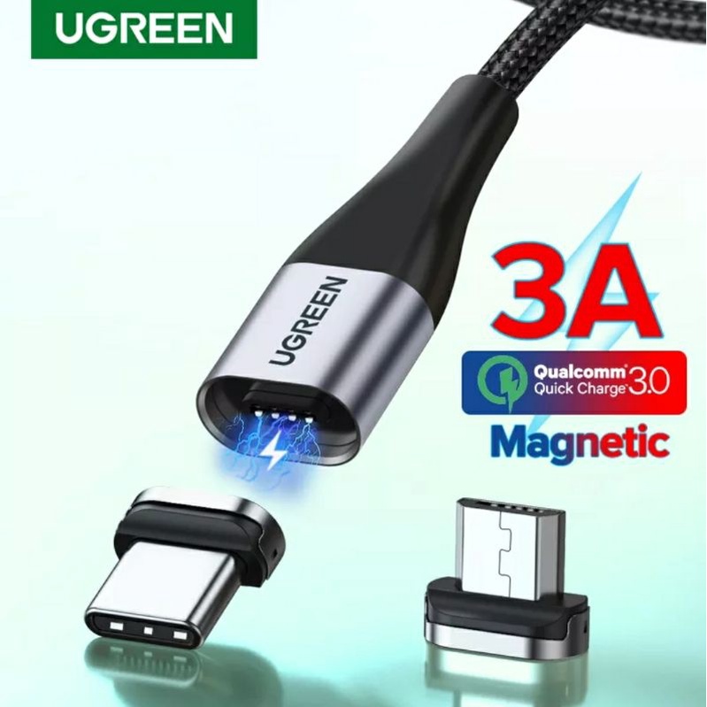 Jual Ugreen Kabel Magnetic Data Charger USB Type C - Micro USB 3A Fast Charging 1 Meter | Shopee ...