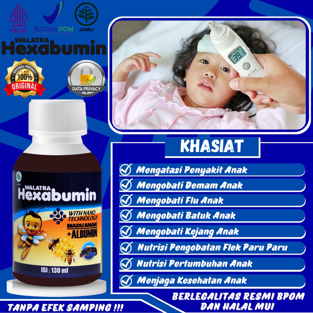 Jual Walatra Hexabumin Obat Penyakit Pada Anak, Demam, Batuk, Flu ...