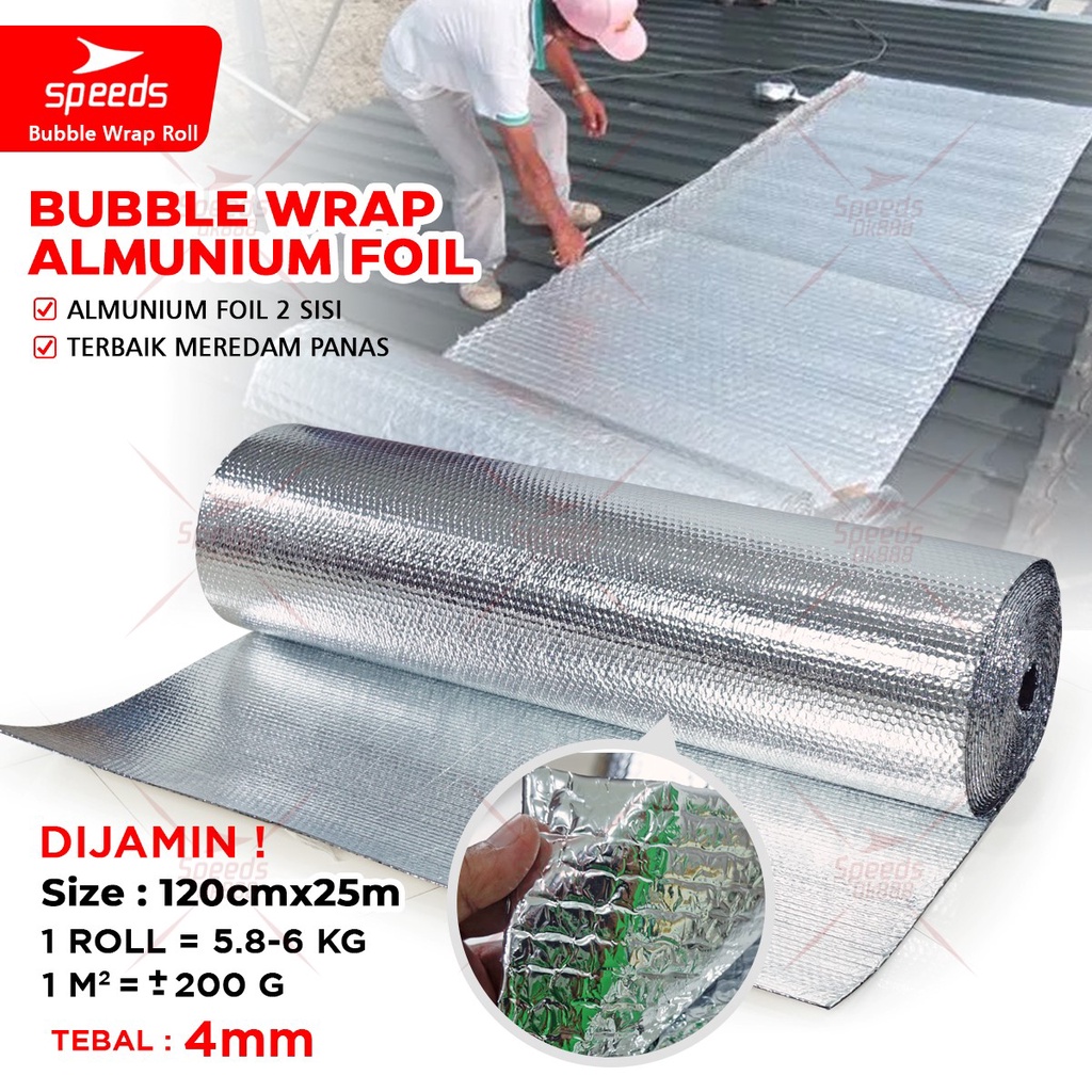 Jual SPEEDS Aluminium Bubble Foil Wrap Aluminum Insulator Peredam Panas ...