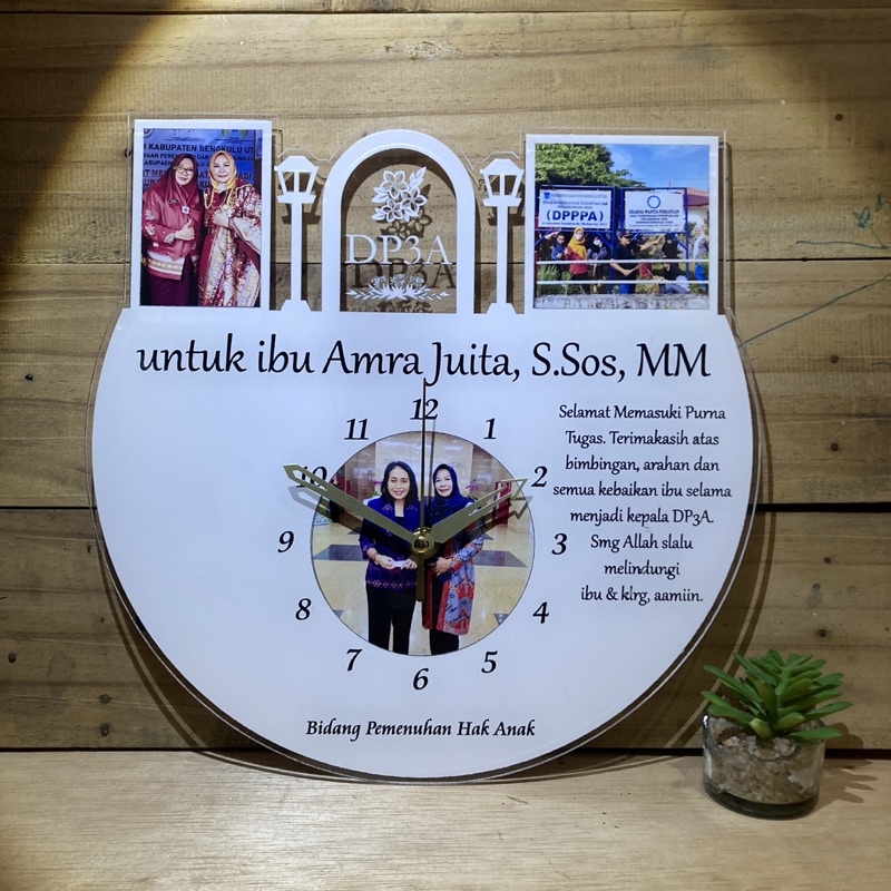 Jual Kado Jam Dinding Custom Untuk Pensiun Kerja Custom | Shopee Indonesia