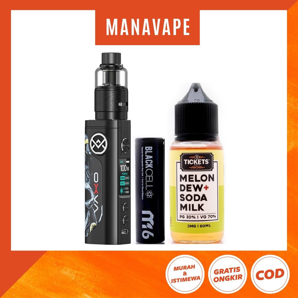 Jual OXVA VATIV SUPER KIT MOD 100w AUTHENTIC + BATTERY BLACKCELL M6 ...