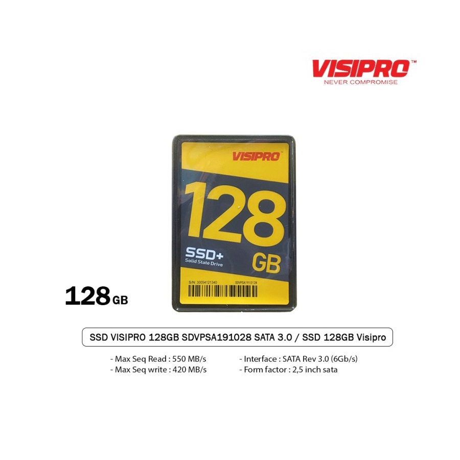 Jual SSD VISIPRO 128GB SDVPSA191028 SATA 3.0 / SSD 128GB Visipro ...