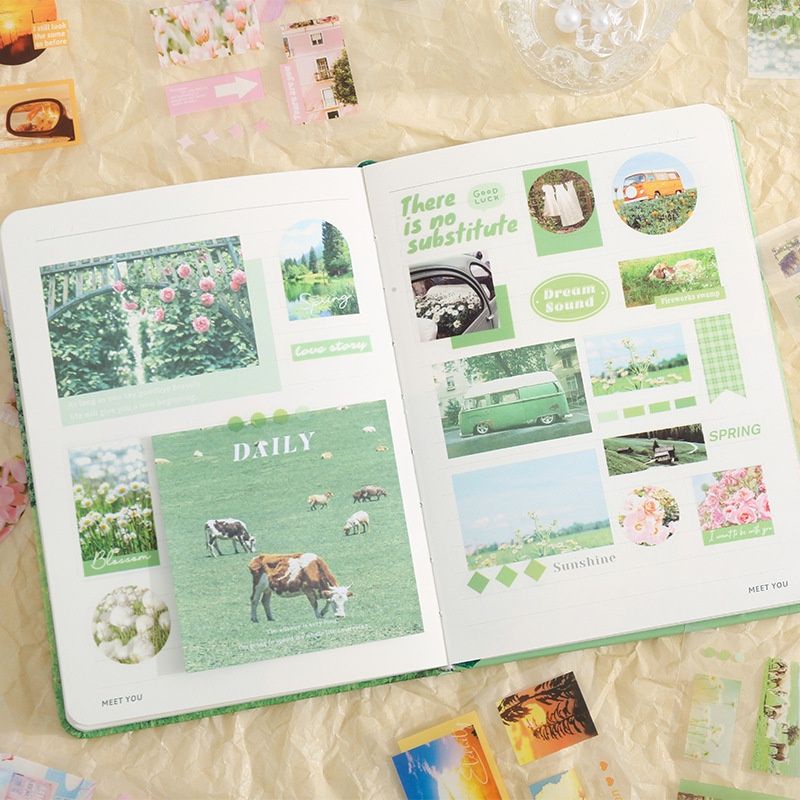 Jual Sticker gambar pemandangan bahan PET untuk journal | Shopee Indonesia