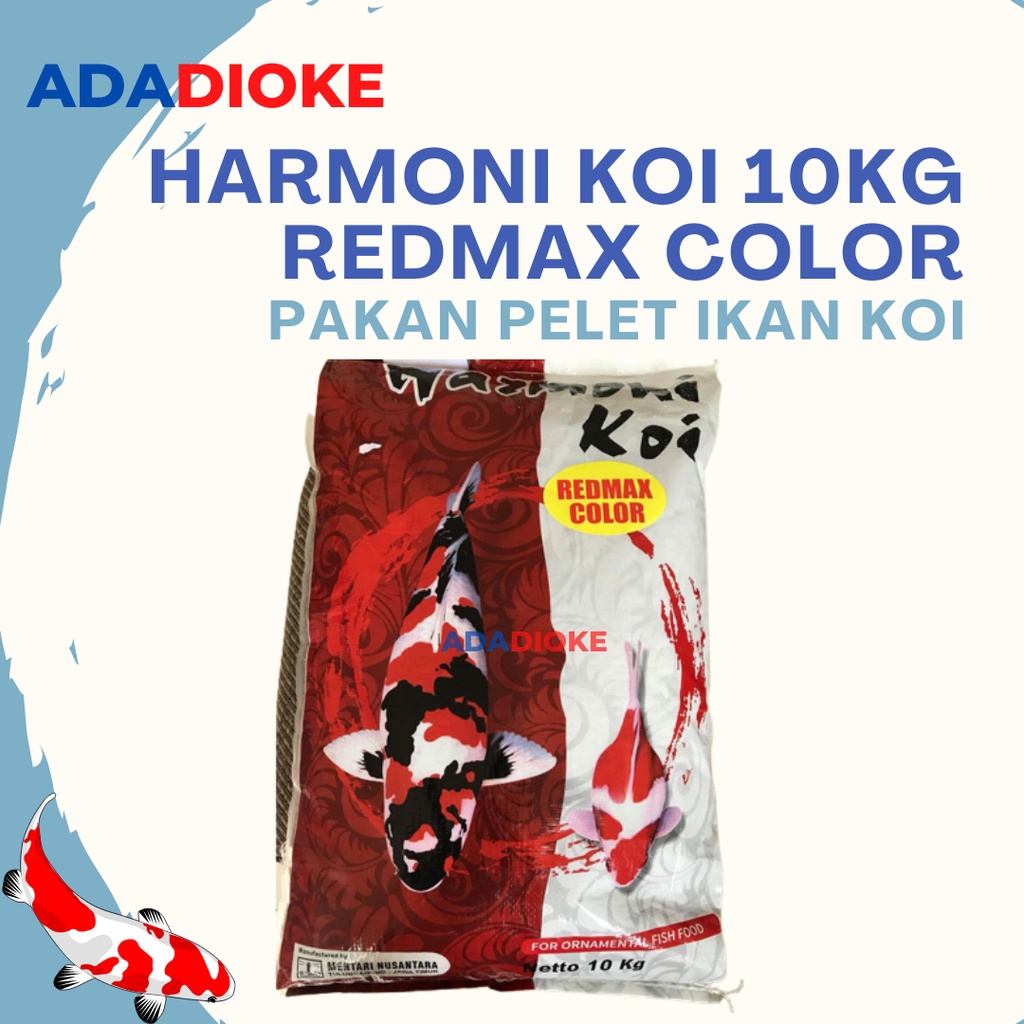 Jual HARMONI KOI 10KG REDMAX COLOR PAKAN IKAN KOI 5MM | Shopee Indonesia