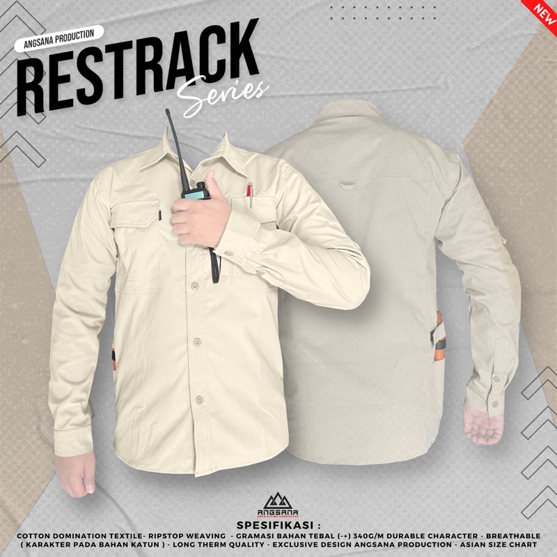 Jual Kemeja Angsana seri Restrack Elegant Millitary Concept | Shopee Indonesia