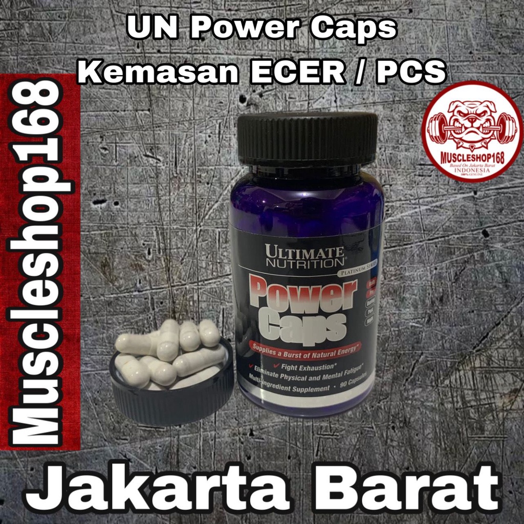 Jual Ultimate Nutrition UN Power Caps Capsule Pre workout Kapsul Eceran ...