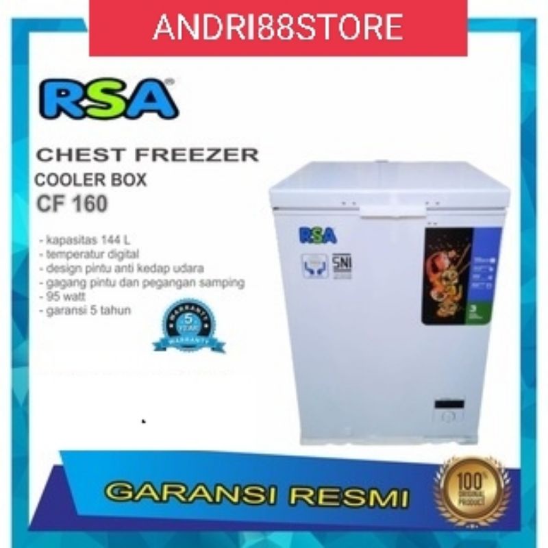 Jual RSA CHEST FREEZER CF 160 BOX 144L LEMARI PEMBEKU 144 LITER ...
